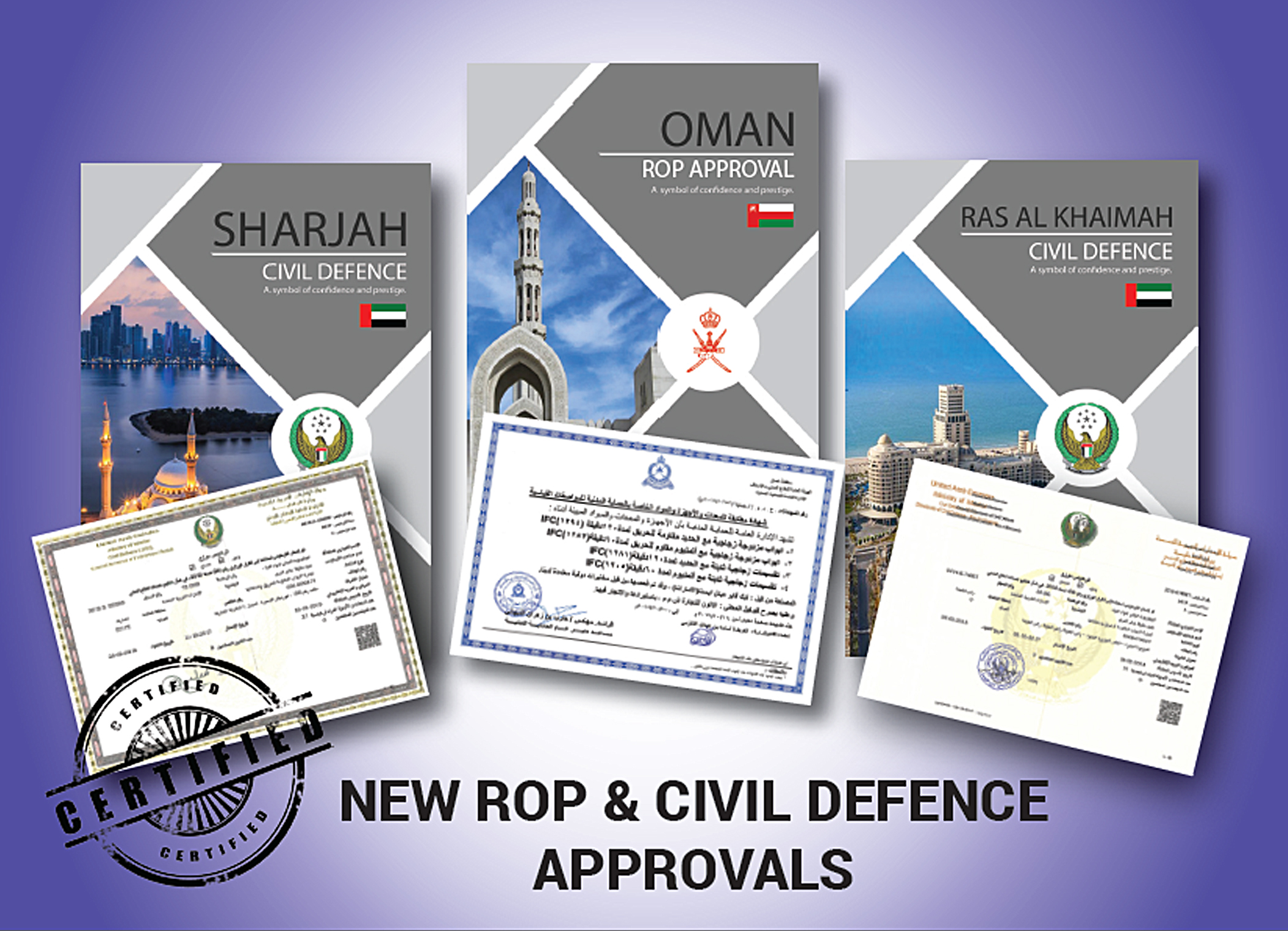 Oman ROP & UAE Civil Defence Approvals - TECFIRE