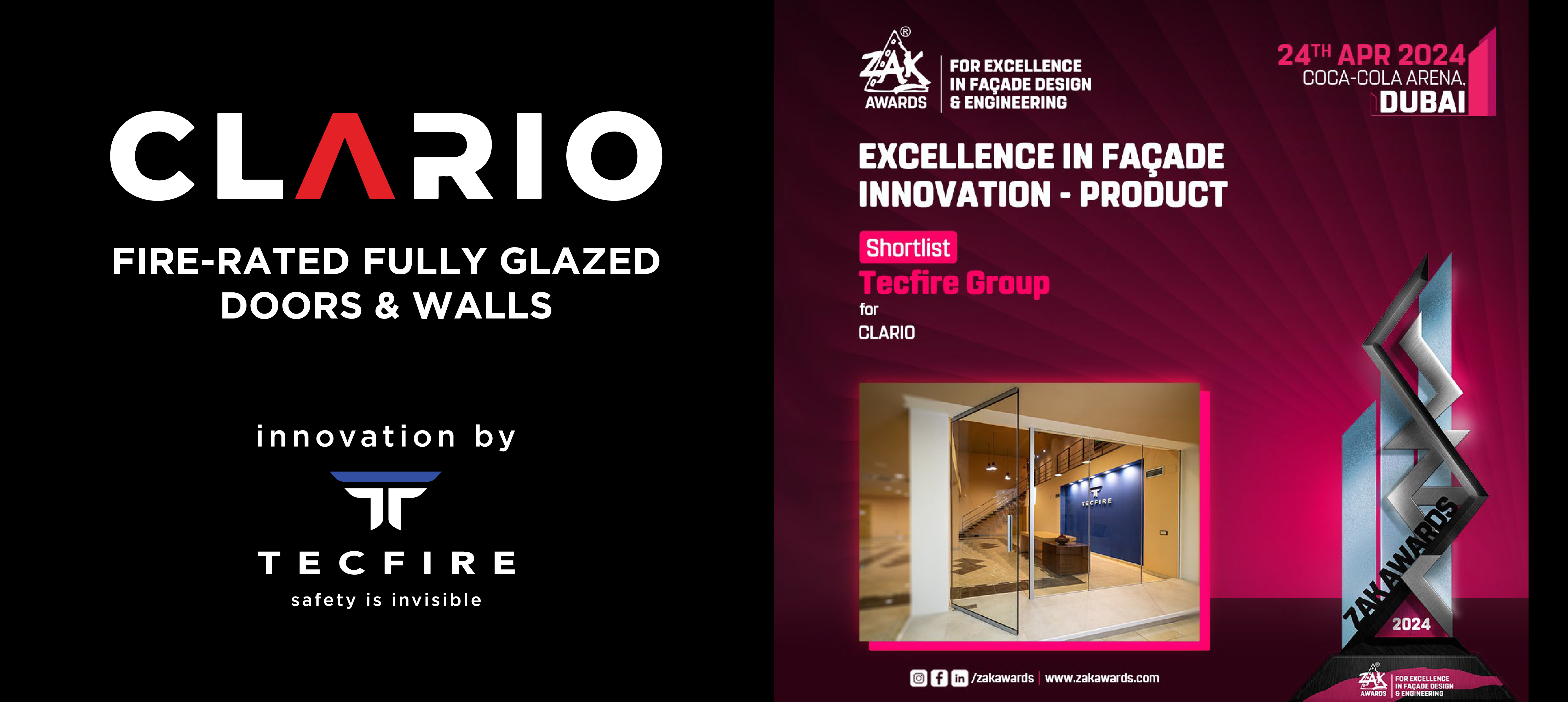 TECFIRE's CLARIO Shortlisted for Excellence in Façade Innovation at Zak ...